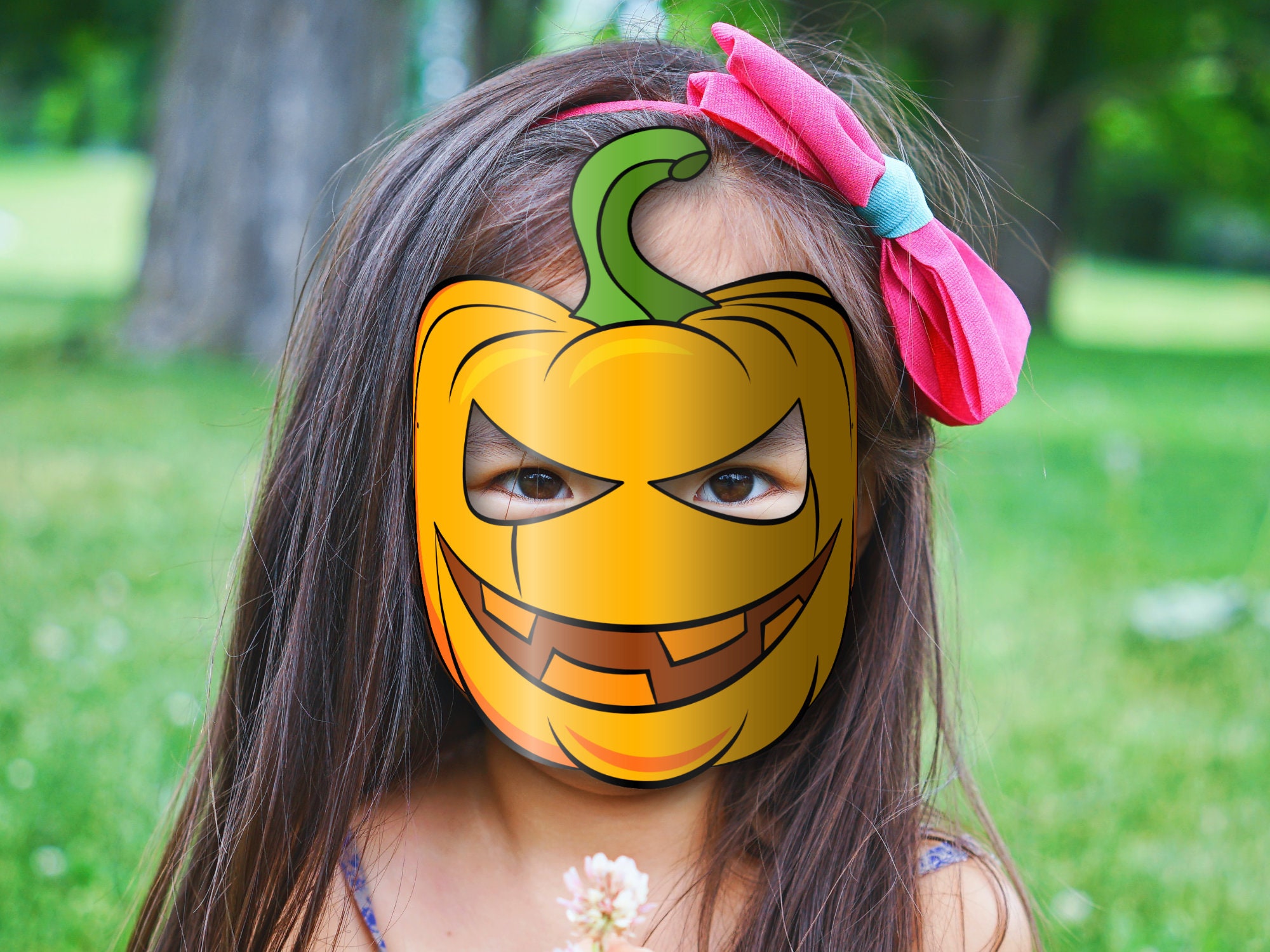 Pumpkin Masks Printable Color Coloring, Paper DIY for Kids and Adults ...