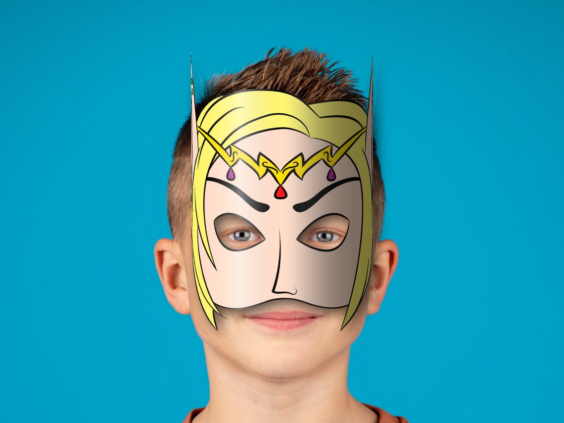Elf Mask Printable, Paper DIY for Kids and Adults. PDF Template ...