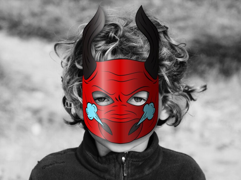 Minotaur Mask Printable Paper DIY for Kids and Adults. PDF - Etsy