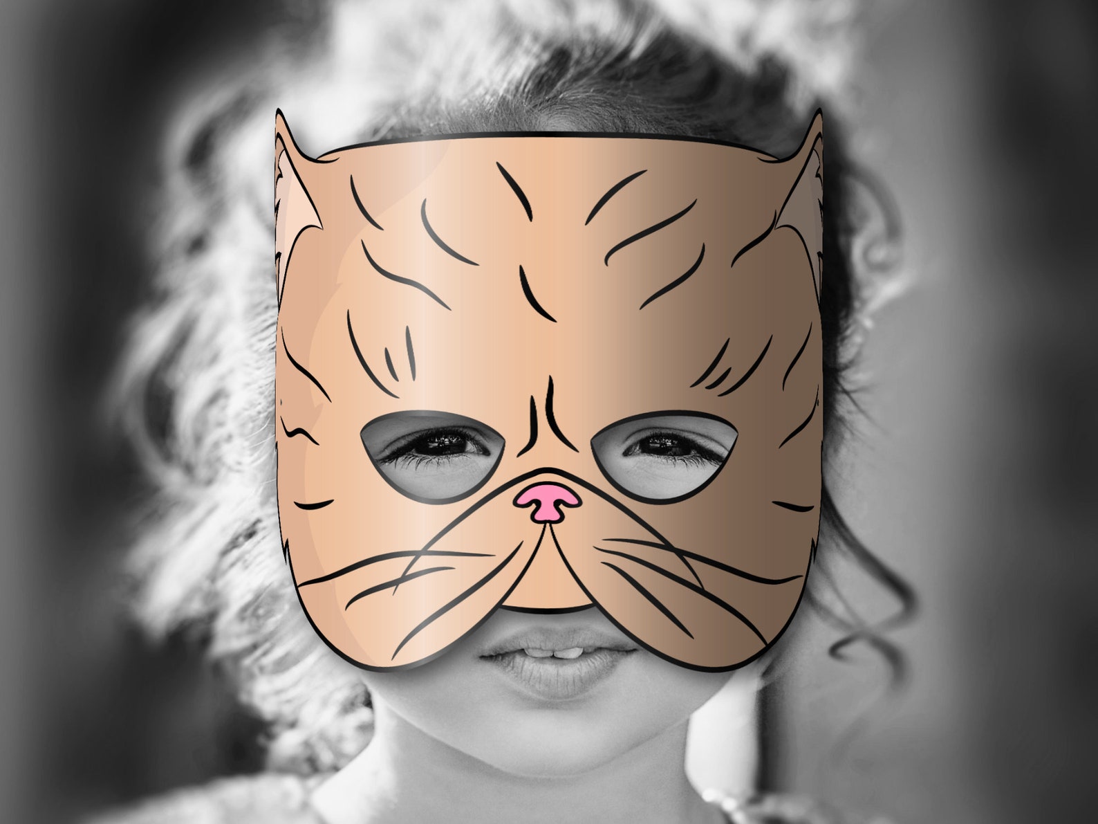 Cat Persian Mask Printable Breed Paper DIY for Kids and - Etsy
