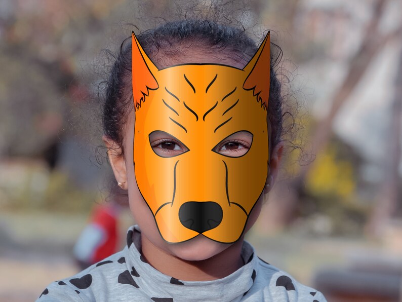 Dingo Mask Printable, Paper DIY for Kids and Adults. PDF Template ...