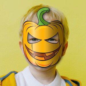 Pumpkin Mask Printable, Paper DIY for Kids and Adults. PDF Template ...