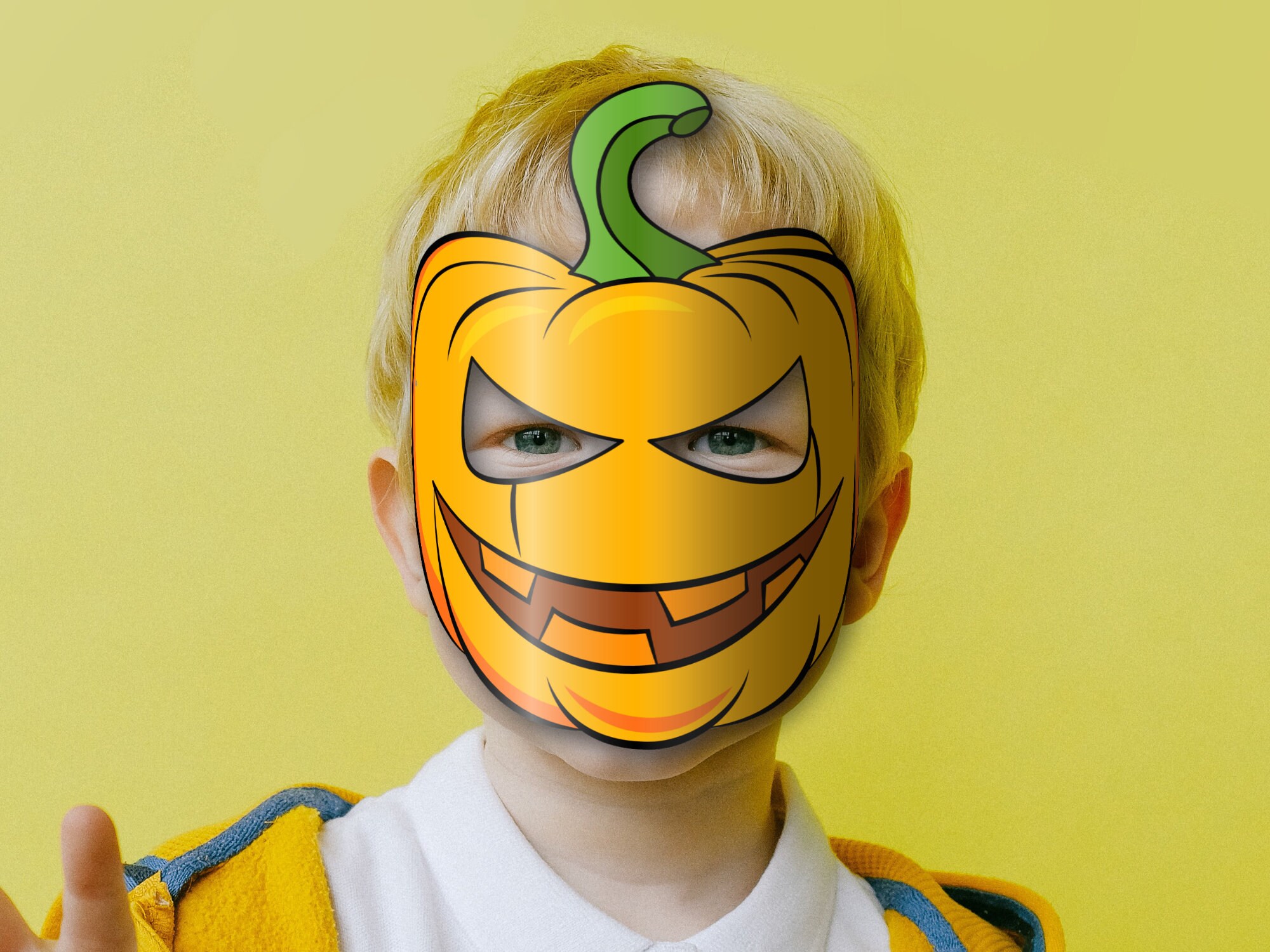 Pumpkin Mask Printable, Paper DIY for Kids and Adults. PDF Template ...