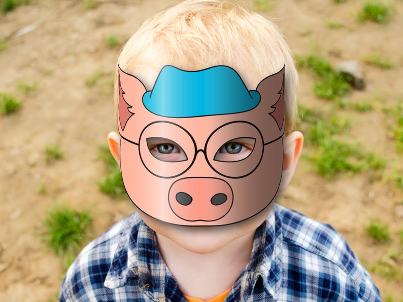 Pig 3 Mask Printable the Three Little Pigs, Paper DIY for Kids and ...