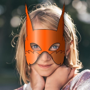 Squirrel Mask Printable, Paper DIY for Kids and Adults. PDF Template ...