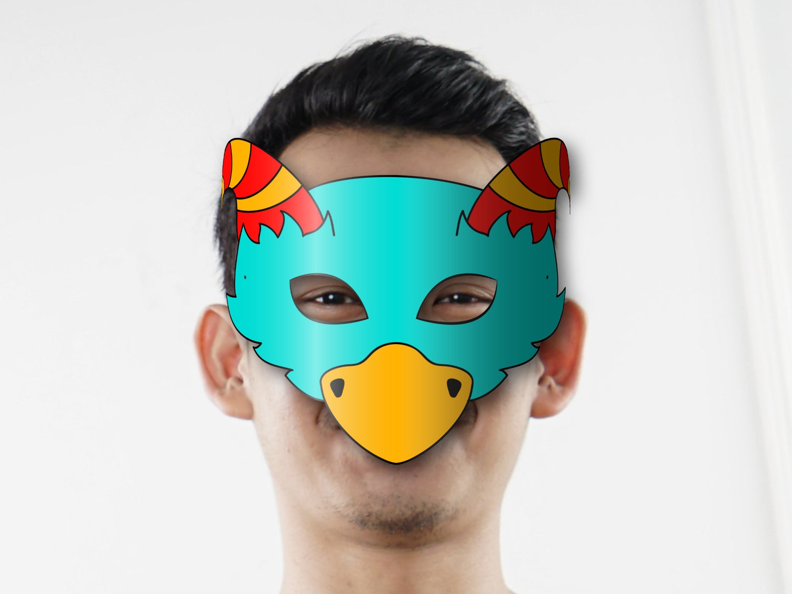 Monster #4 Mask Printable, Paper DIY for Kids and Adults. PDF Template ...