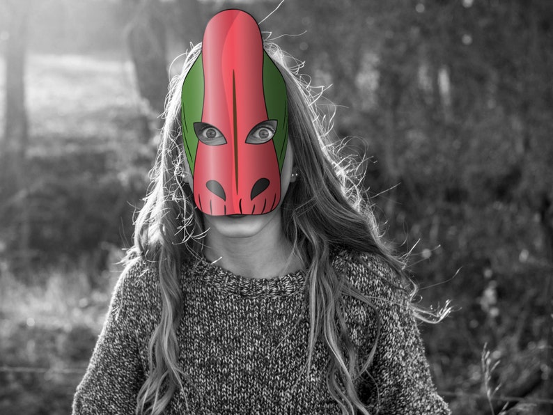 Dinosaur Parasaurolophus Mask Printable Paper DIY for Kids - Etsy