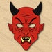 Demon Masks Printable Color + Coloring, Paper DIY for Kids and Adults ...