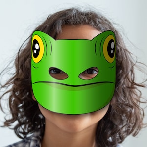 Frog Mask Printable, Paper DIY for Kids and Adults. PDF Template ...