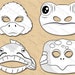 Pond Animals Masks Printable Coloring, Catfish, Frog, Turtle, Duck ...
