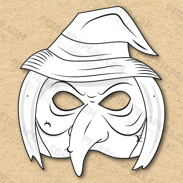 Witch Face Mask - Etsy