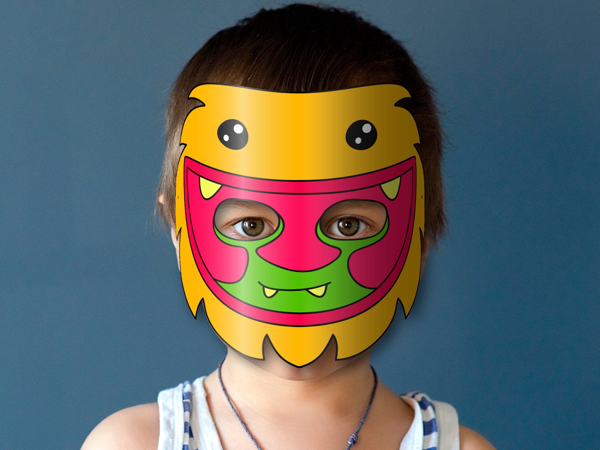 Monster #5 Mask Printable, Paper DIY for Kids and Adults. PDF Template ...