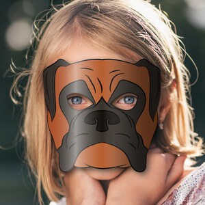 Dog Boxer Mask Printable Breed, Paper DIY for Kids and Adults. PDF ...