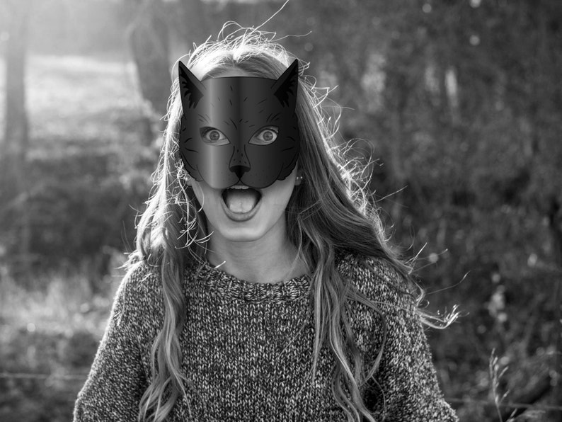 Cat Mask Printable Paper DIY for Kids and Adults. PDF - Etsy