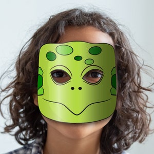 Turtle Mask Printable, Paper DIY for Kids and Adults. PDF Template ...