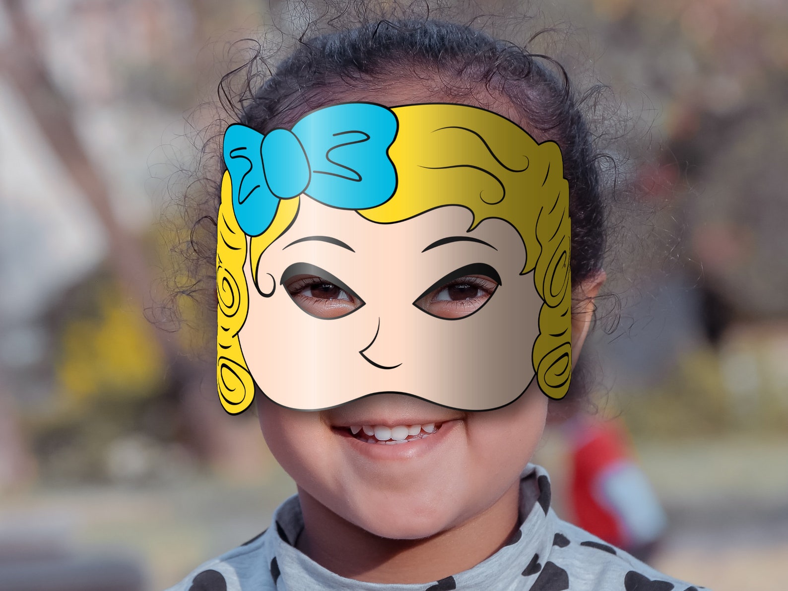Goldilocks Mask Printable (goldilocks and the Three Bears), Paper DIY ...