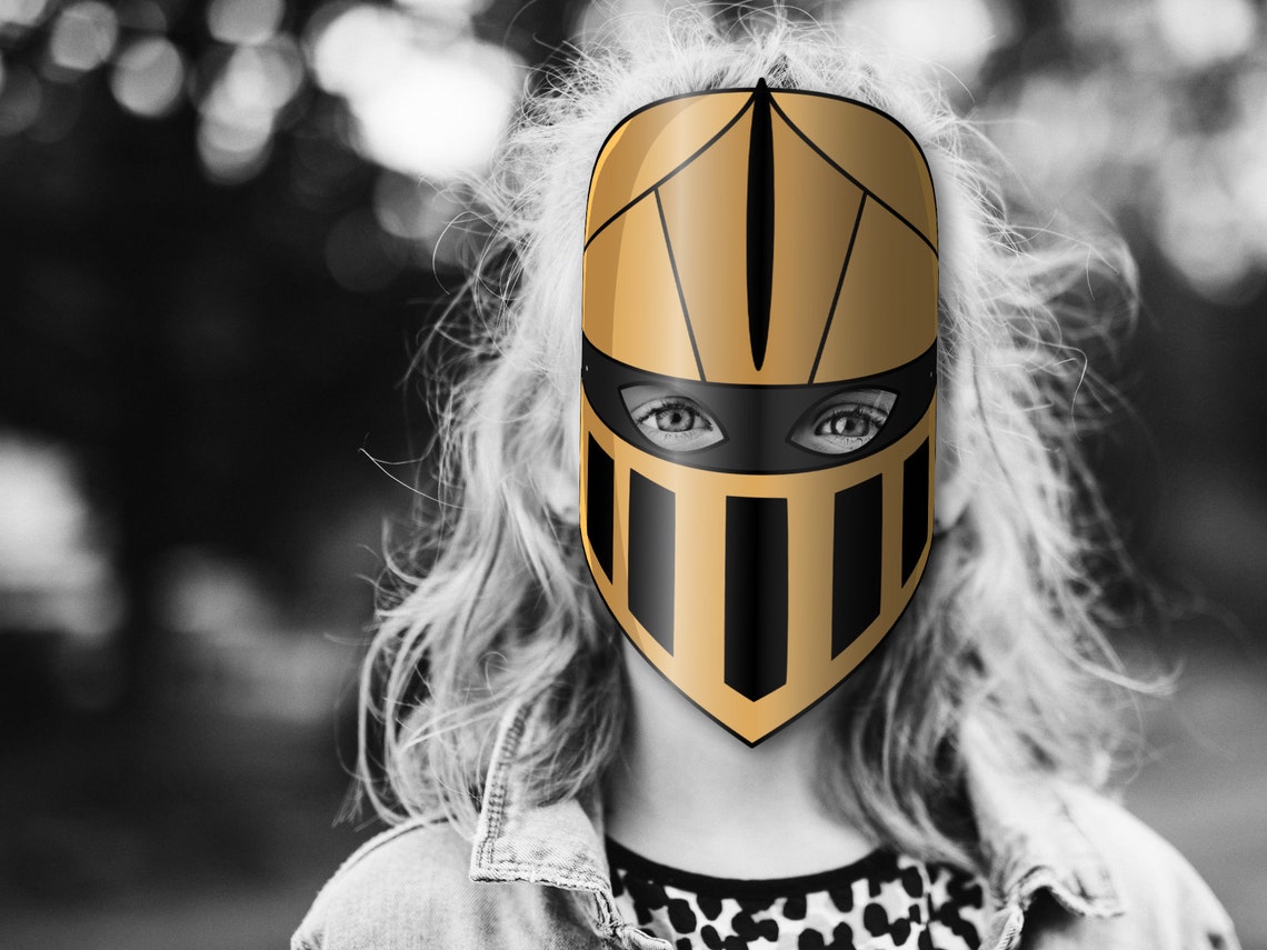Knight Mask Printable Paper DIY for Kids and Adults. PDF - Etsy