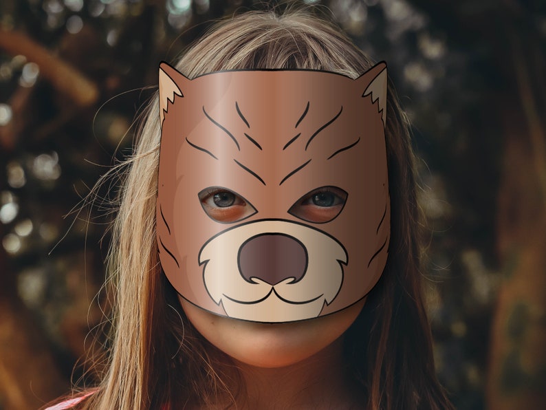 Wombat Mask Printable, Paper DIY for Kids and Adults. PDF Template ...