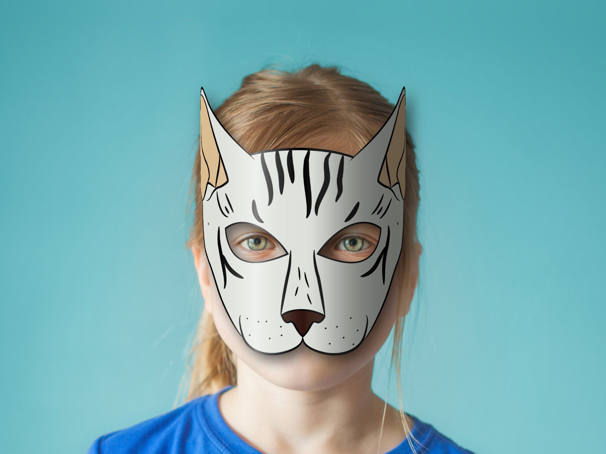 Cat Oriental Mask Printable Breed, Paper DIY for Kids and Adults. PDF ...