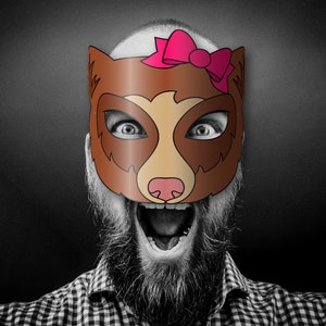 Bear-mother Mask Printable goldilocks and the Three Bears - Etsy