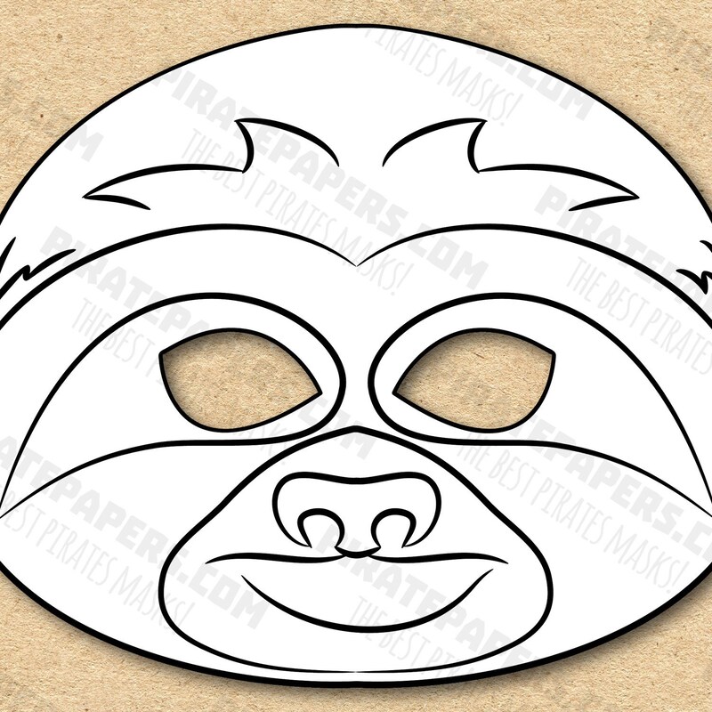 Sloth Mask - Etsy