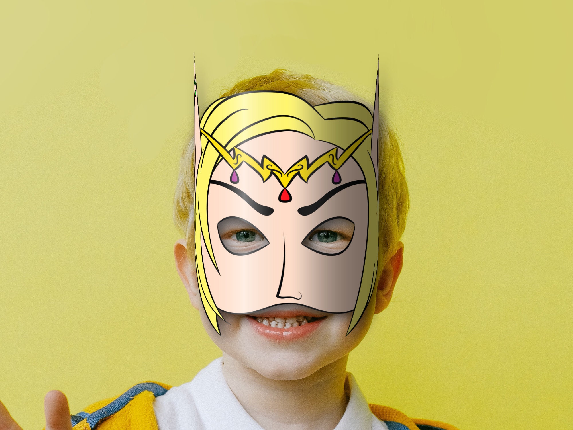Elf Mask Printable, Paper DIY for Kids and Adults. PDF Template ...