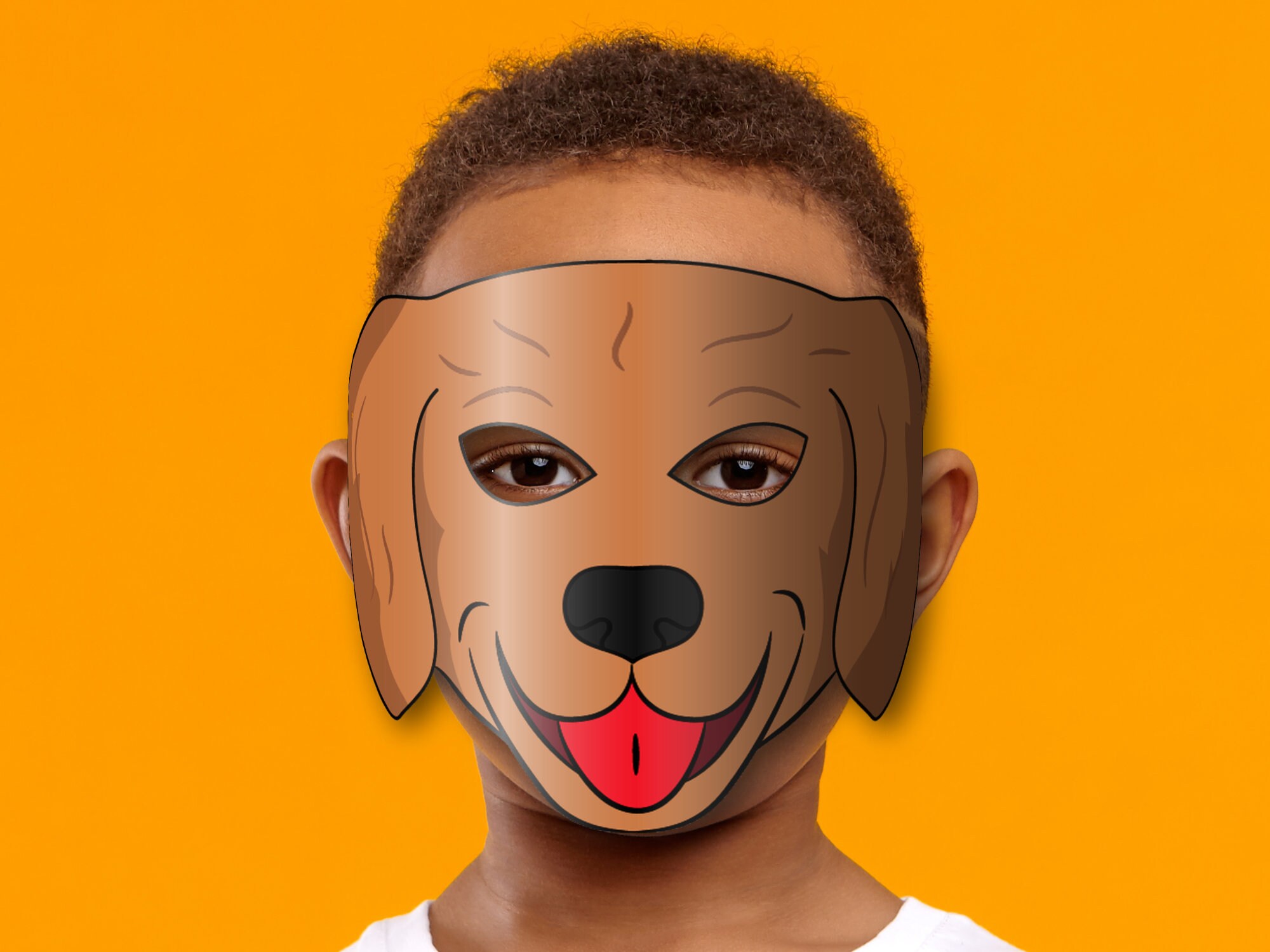 Dog Retriever Masks Printable Color + Coloring Breed, Paper DIY for ...