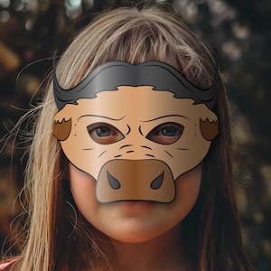 Buffalo Mask Printable, Paper DIY for Kids and Adults. PDF Template ...