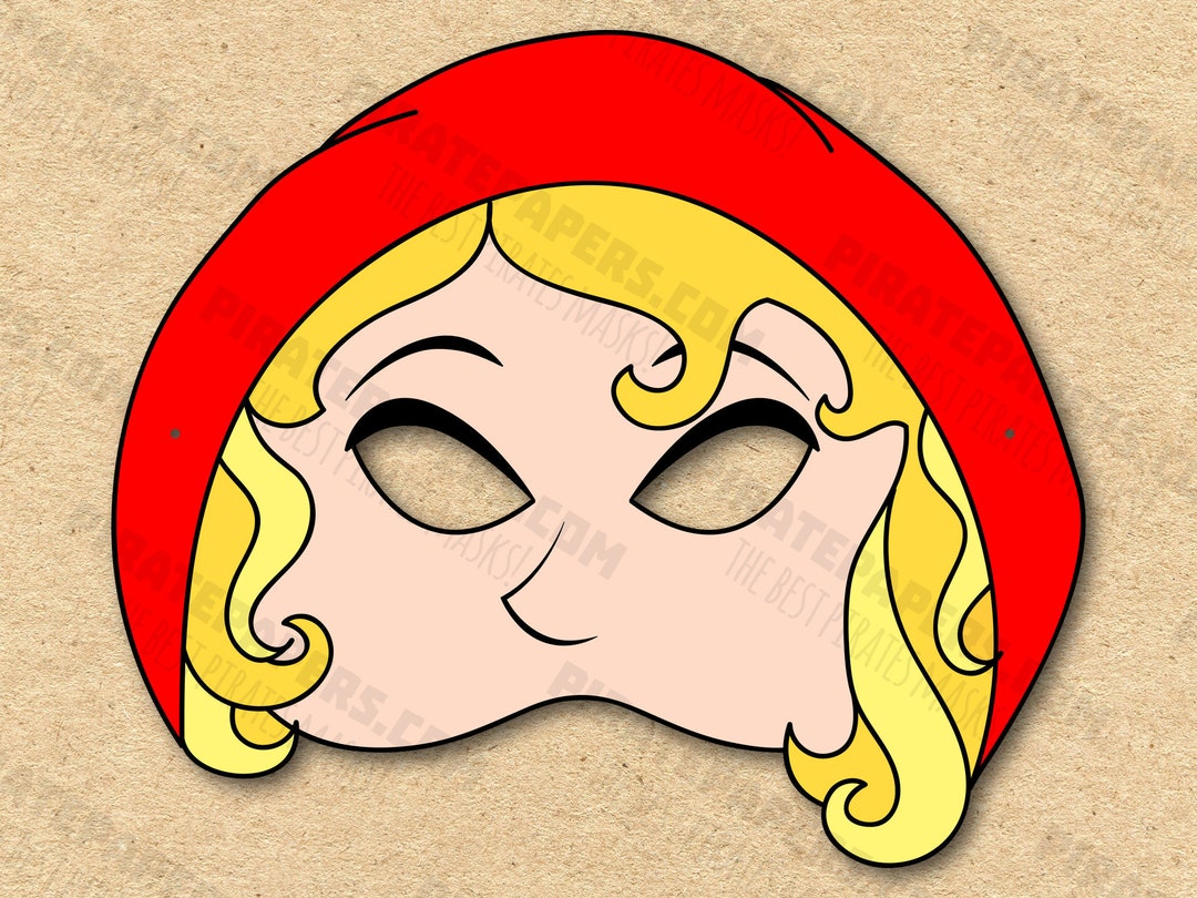 Little Red Riding Hood Mask Printable, Paper DIY for Kids and Adults ...
