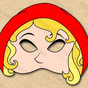 Little Red Riding Hood Mask Printable, Paper DIY for Kids and Adults ...