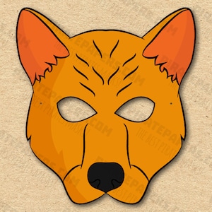 Dingo Mask Printable, Paper DIY for Kids and Adults. PDF Template ...