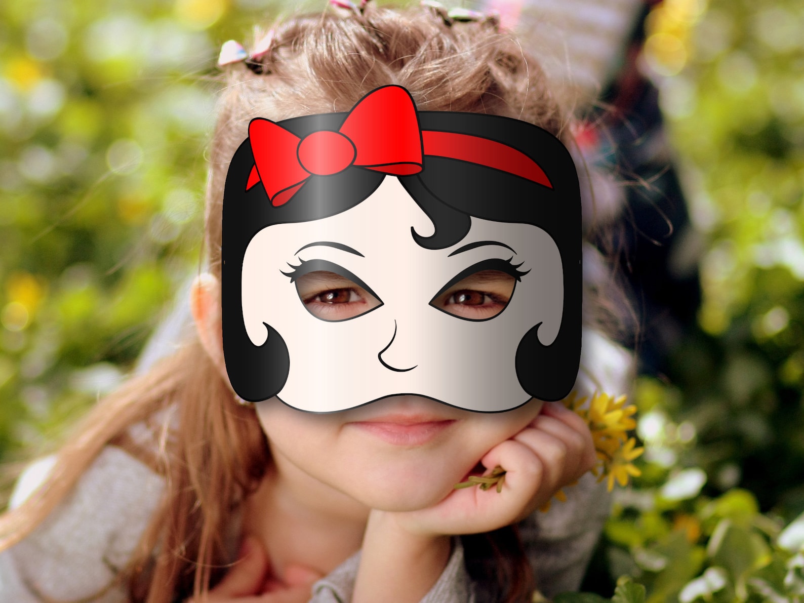 Snow White Mask Printable, Paper DIY for Kids and Adults. PDF Template ...