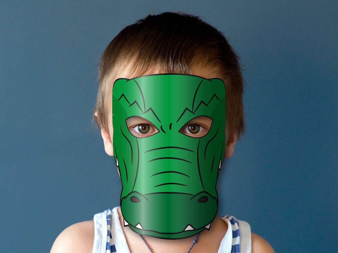 Crocodile Mask Printable, DIY Paper (PDF Template) - Etsy