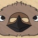 Emu Mask Printable, Paper DIY for Kids and Adults. PDF Template ...