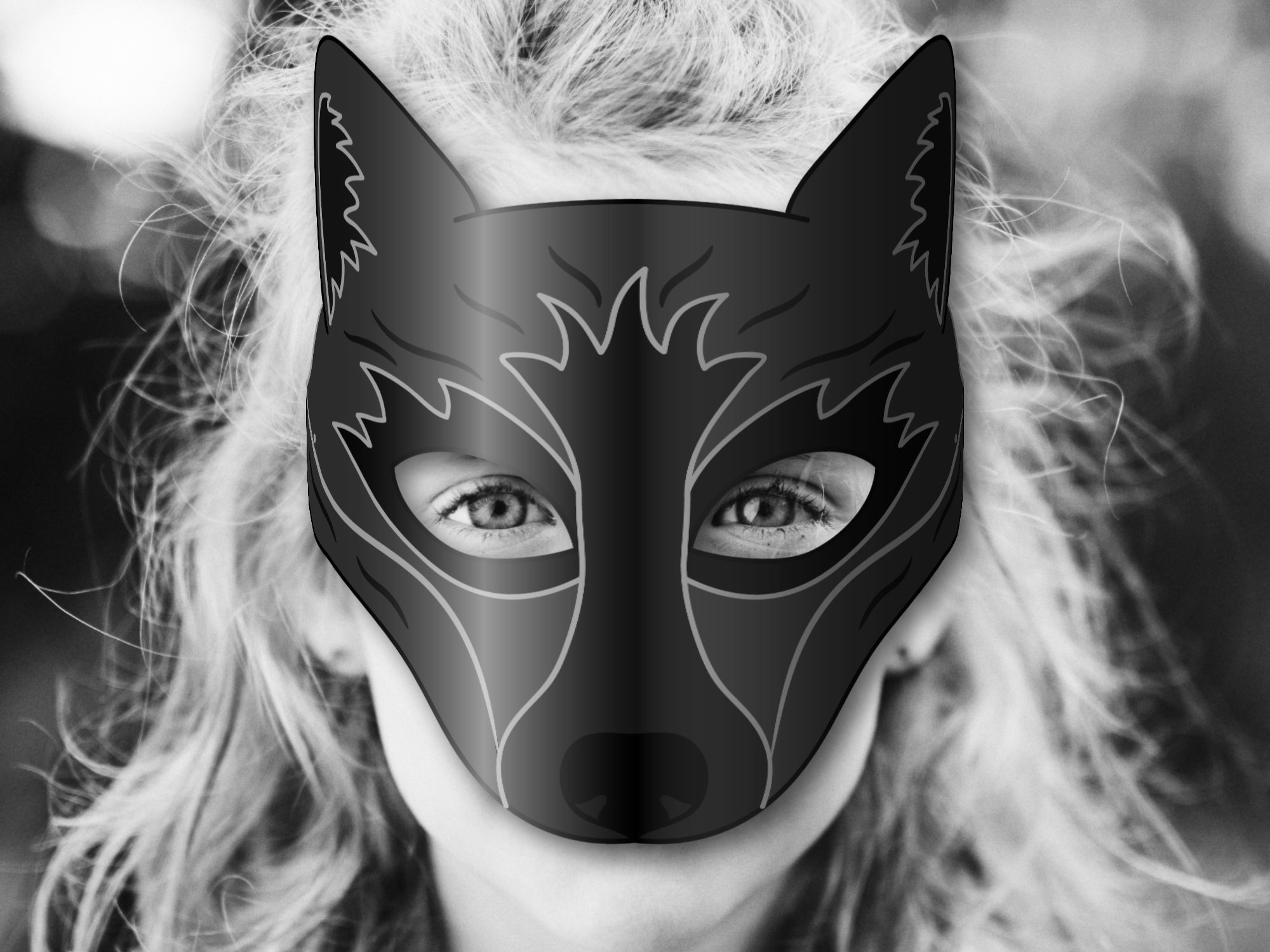 Black Fox Mask Printable Paper DIY for Kids and Adults. PDF - Etsy UK