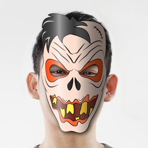 Evil Mask Printable, Paper DIY for Kids and Adults. PDF Template ...