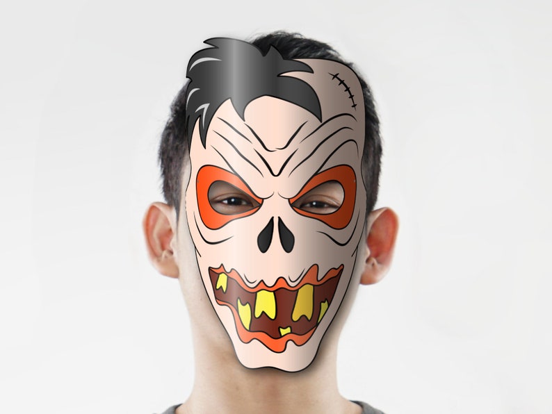 Evil Mask Printable, Paper DIY for Kids and Adults. PDF Template ...