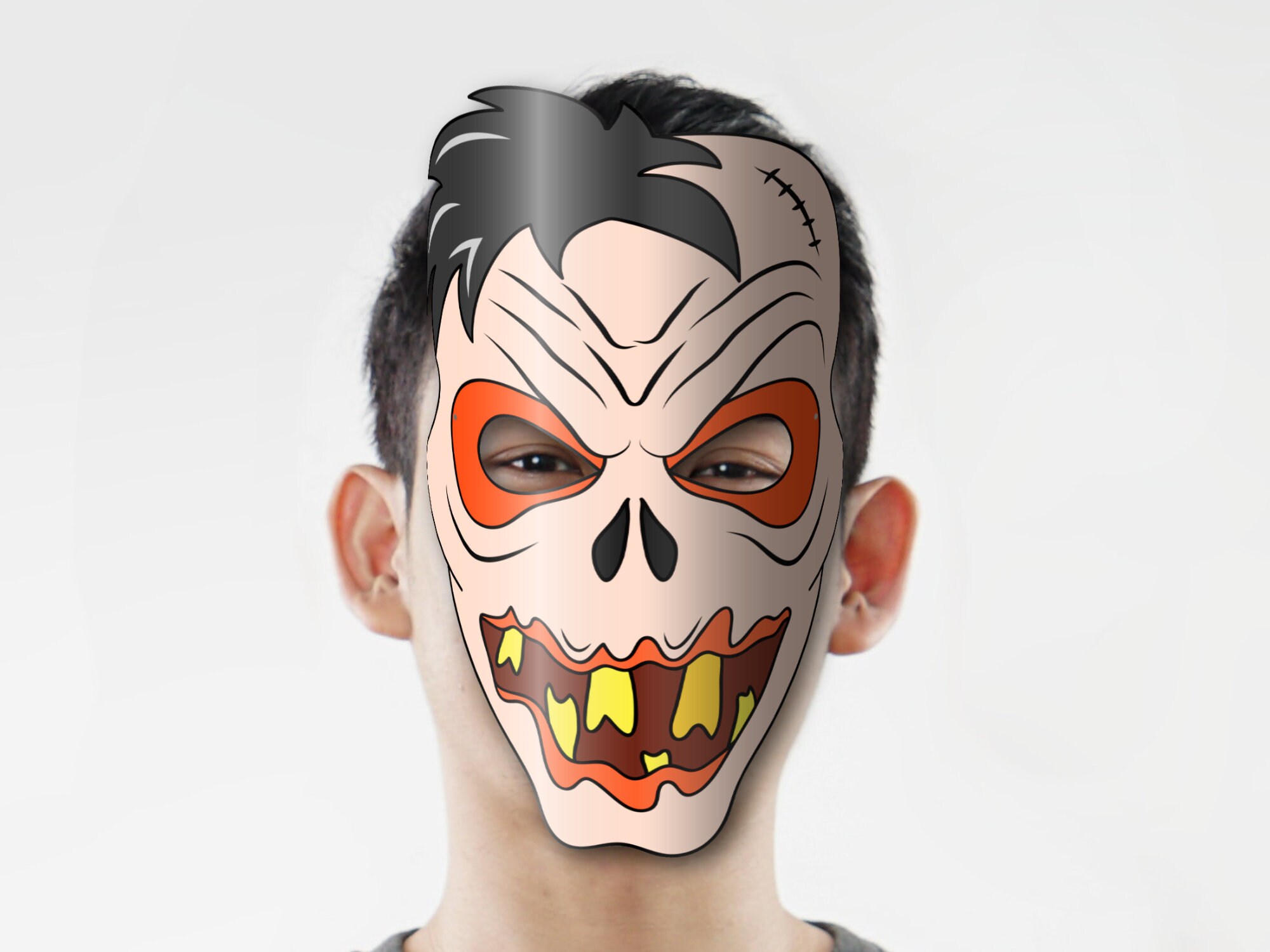Evil Mask Printable, Paper DIY for Kids and Adults. PDF Template ...