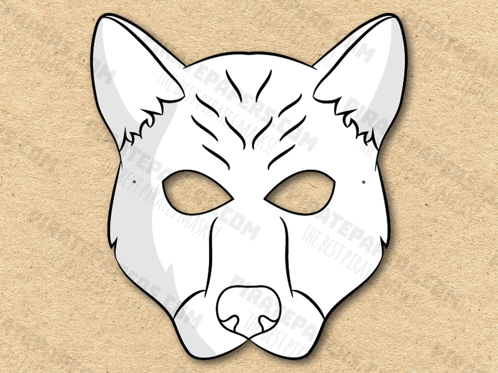 Dingo Mask Printable Coloring, Paper DIY for Kids and Adults. PDF ...