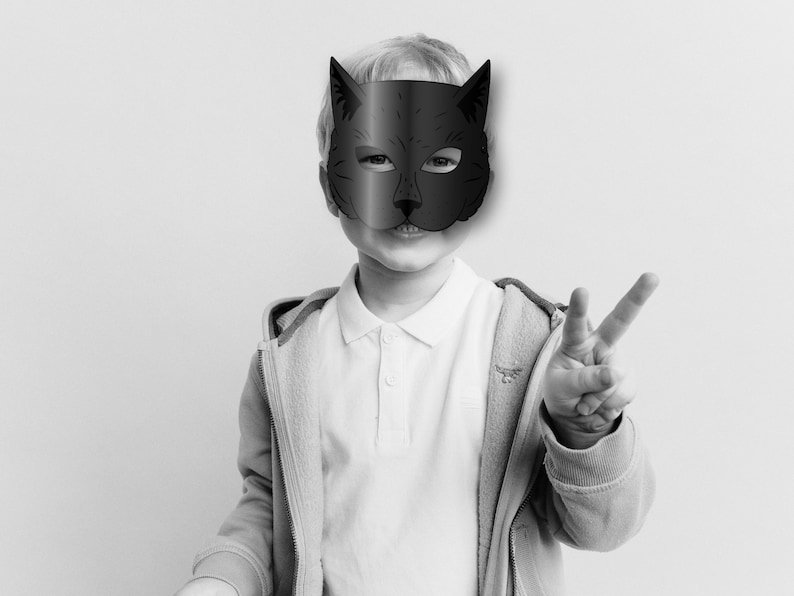 Cat Mask Printable Paper DIY for Kids and Adults. PDF - Etsy