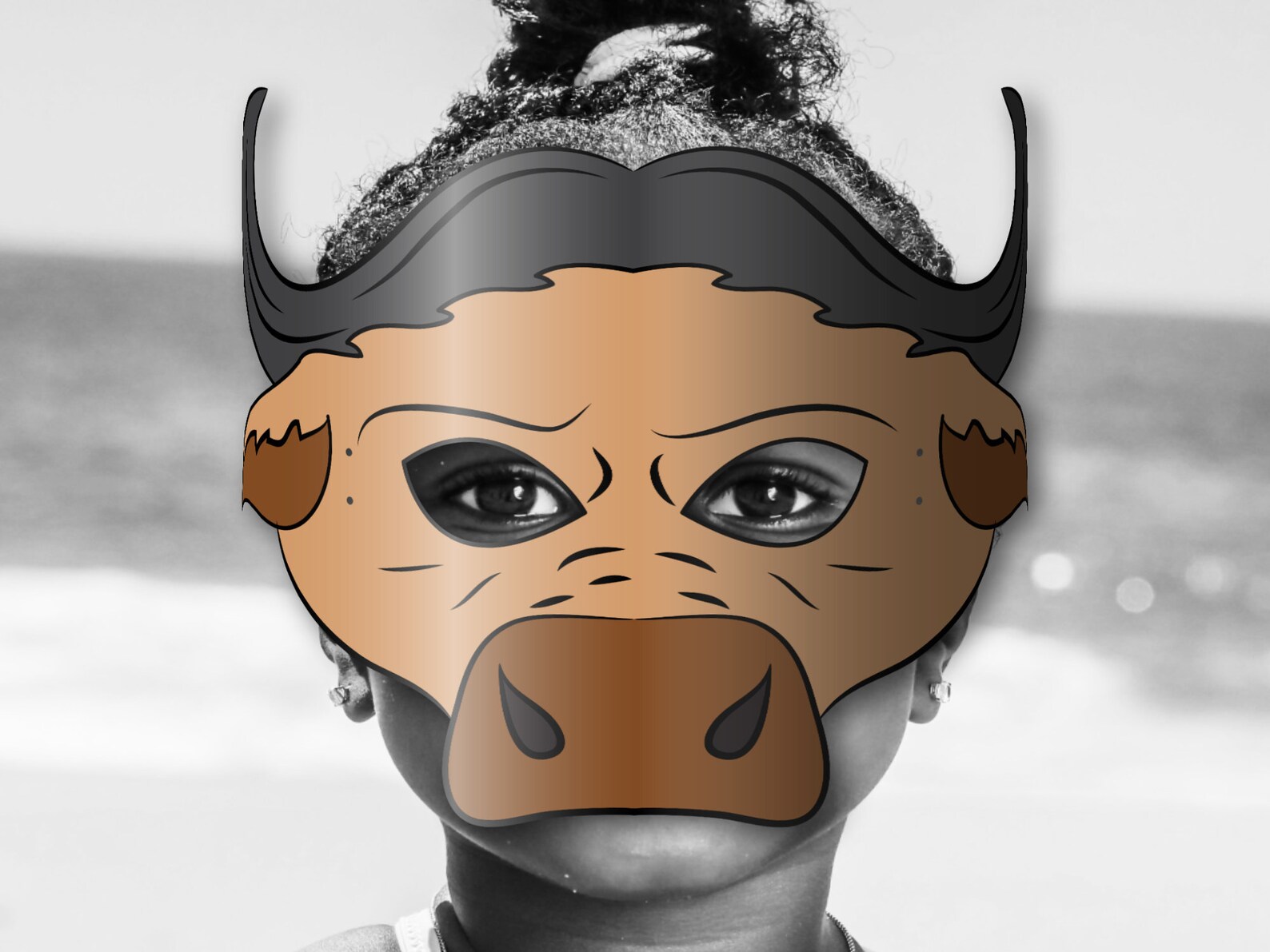 Buffalo Mask Printable Paper DIY for Kids and Adults. PDF - Etsy