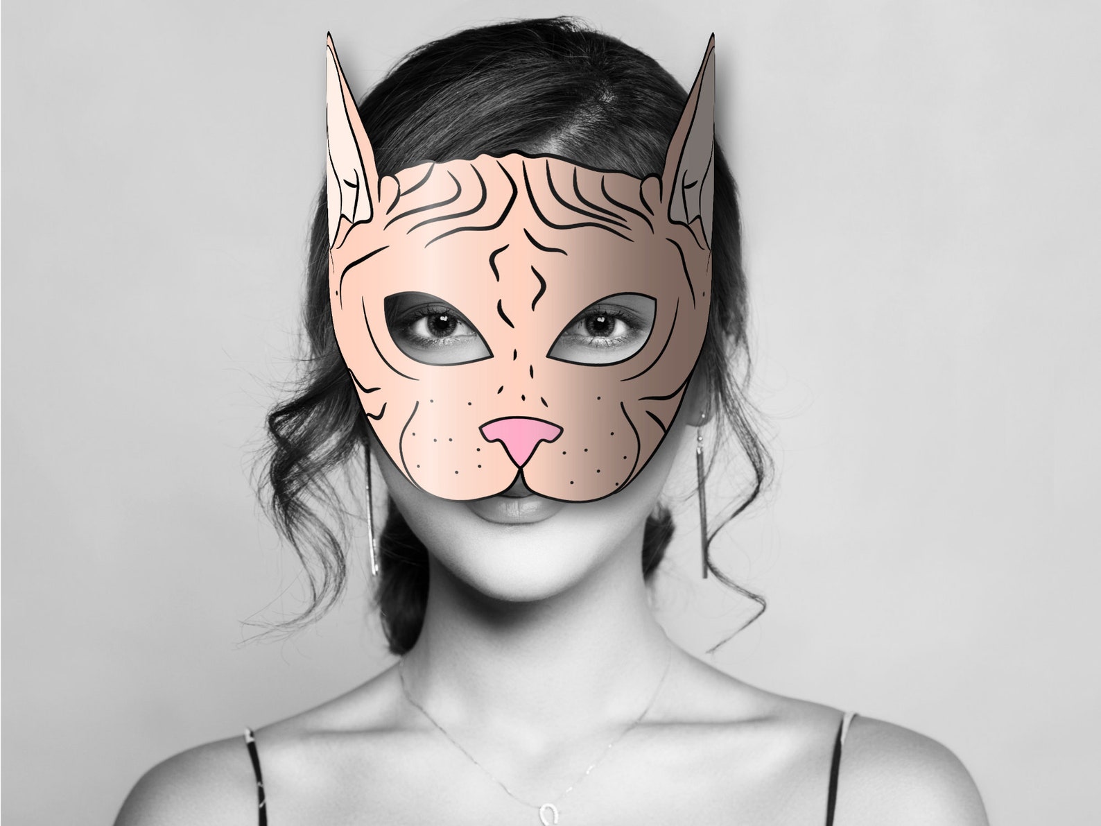Cat Sphynx Mask Printable Breed Paper DIY for Kids and - Etsy