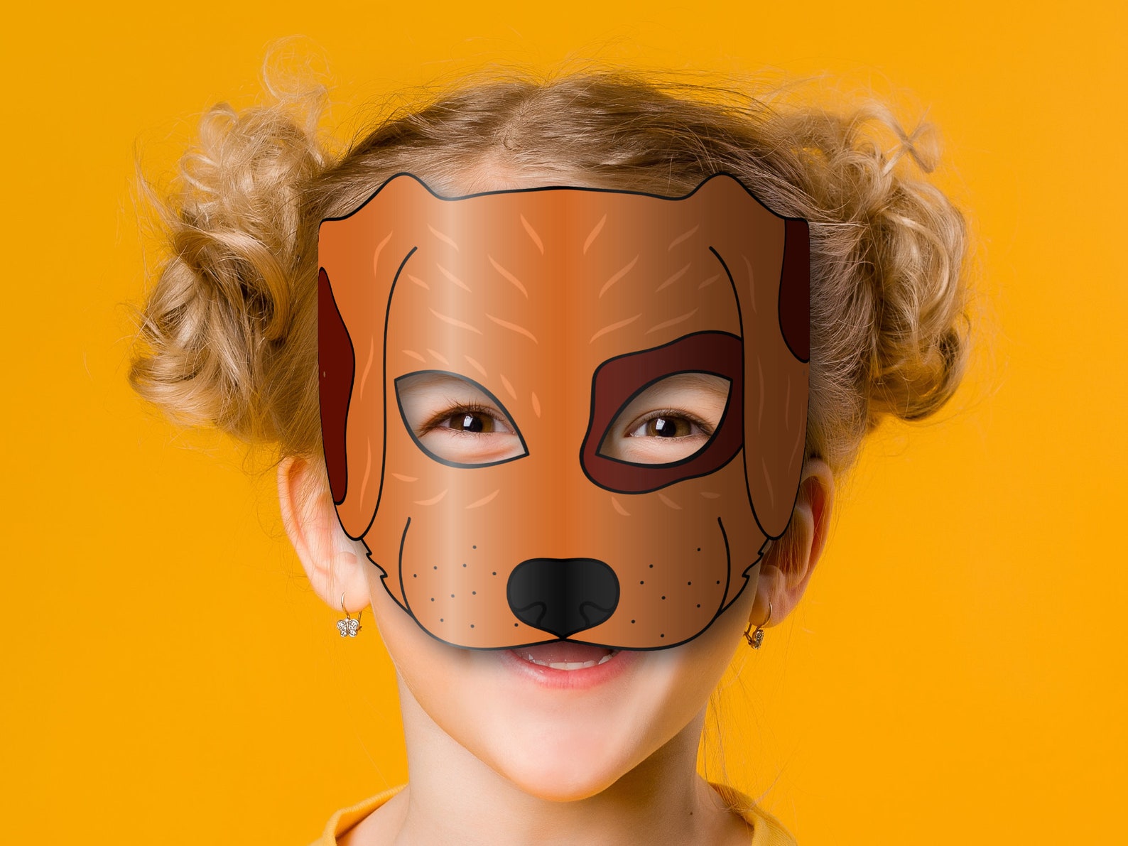 Dog Mask Printable, Paper DIY for Kids and Adults. PDF Template ...