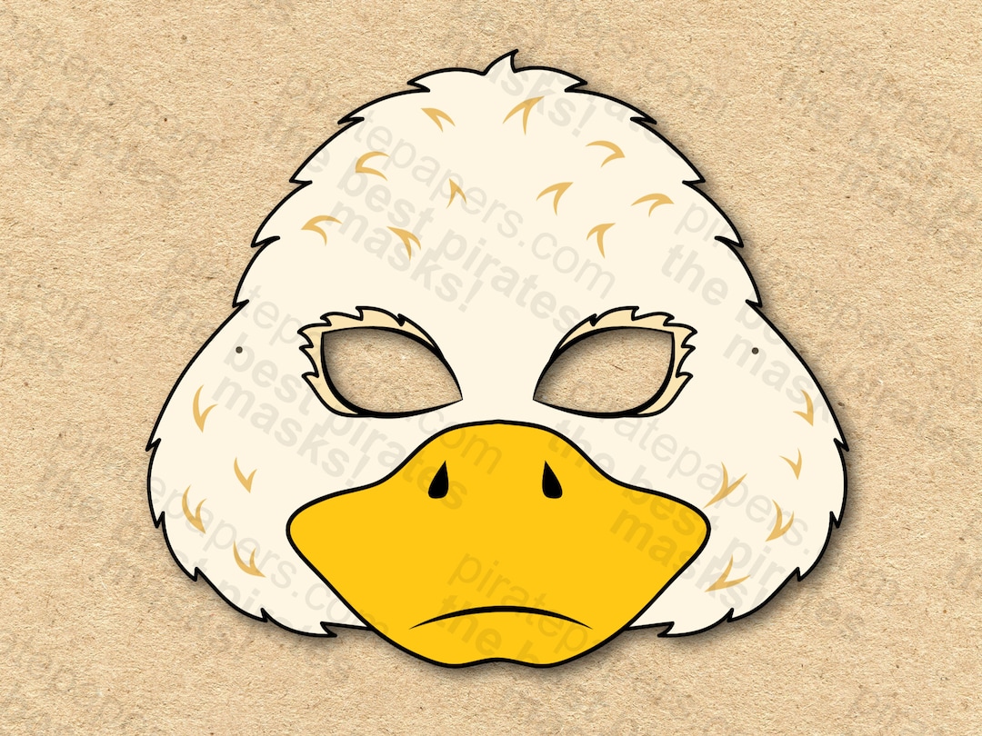 Duck Mask Printable Paper DIY for Kids and Adults. PDF - Etsy