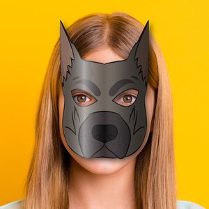 Dog German Shepherd Mask Printable Breed, Paper DIY for Kids and Adults ...