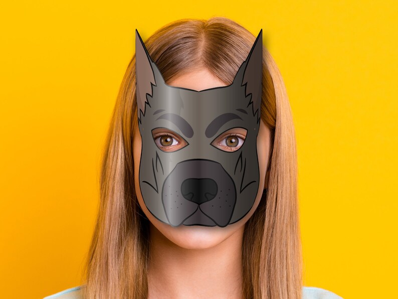 Dog German Shepherd Mask Printable Breed, Paper DIY for Kids and Adults ...