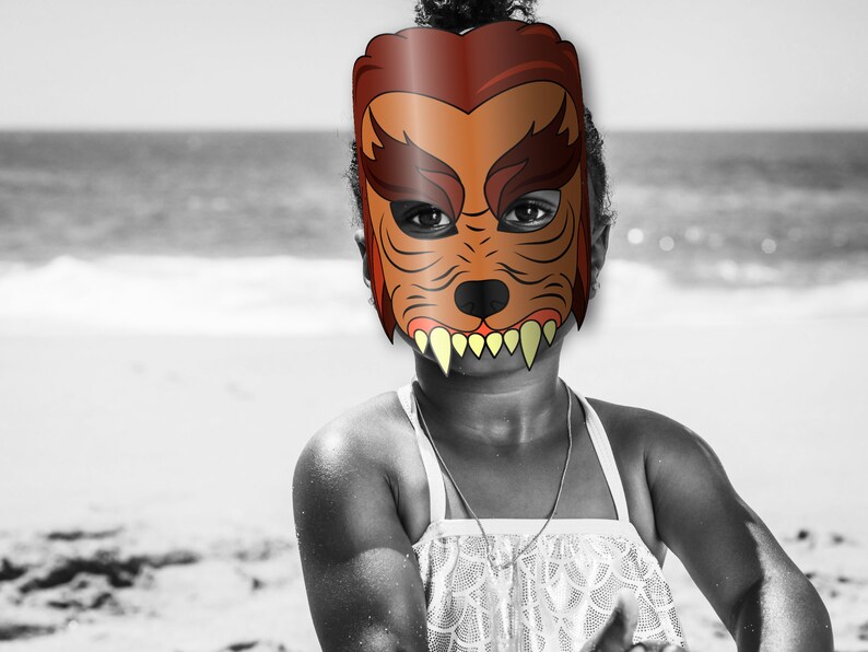 Werewolf Mask Printable Paper DIY for Kids and Adults. PDF - Etsy