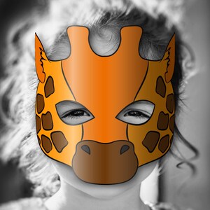Giraffe Mask Printable Paper DIY for Kids and Adults. PDF - Etsy