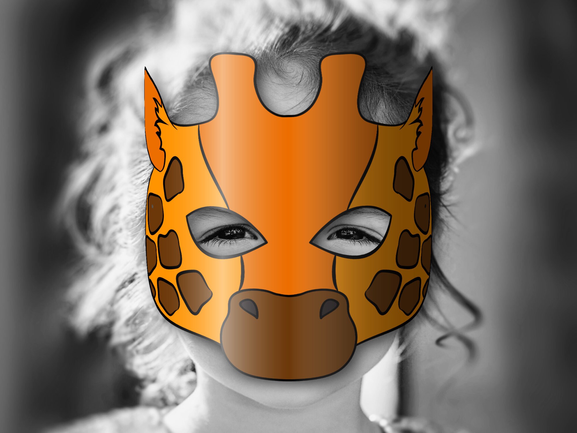Giraffe Mask Printable Paper DIY for Kids and Adults. PDF - Etsy UK