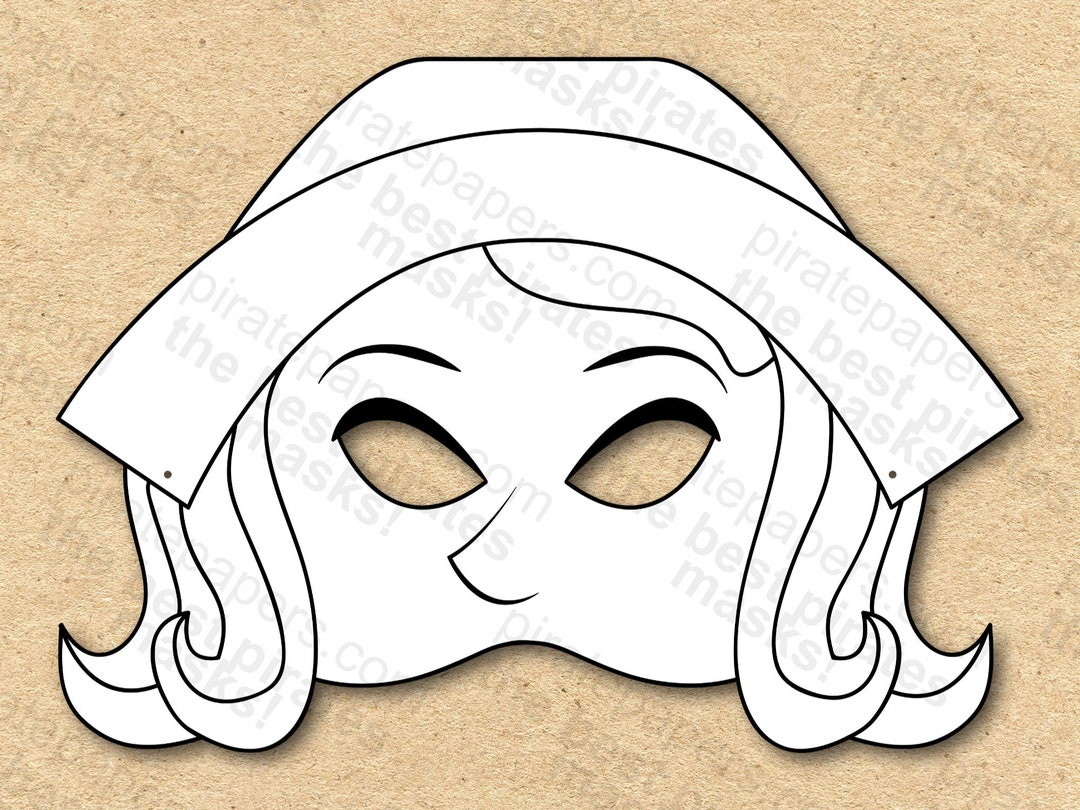 Mother Mask Printable Coloring little Red Riding Hood Paper - Etsy